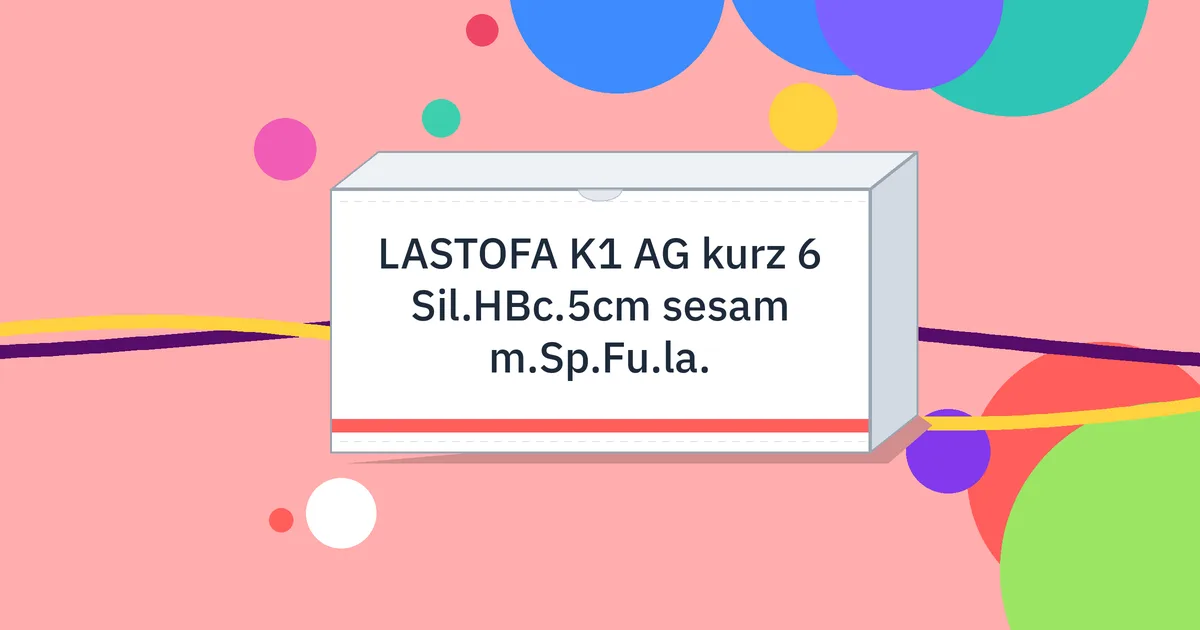 Symbolbild: Packung mit der Aufschrift LASTOFA K1 AG kurz 6 Sil.HBc.5cm sesam m.Sp.Fu.la. (PZN 13794697) – Verfügbarkeit und Bezug in Apotheken in Frankfurt am Main
