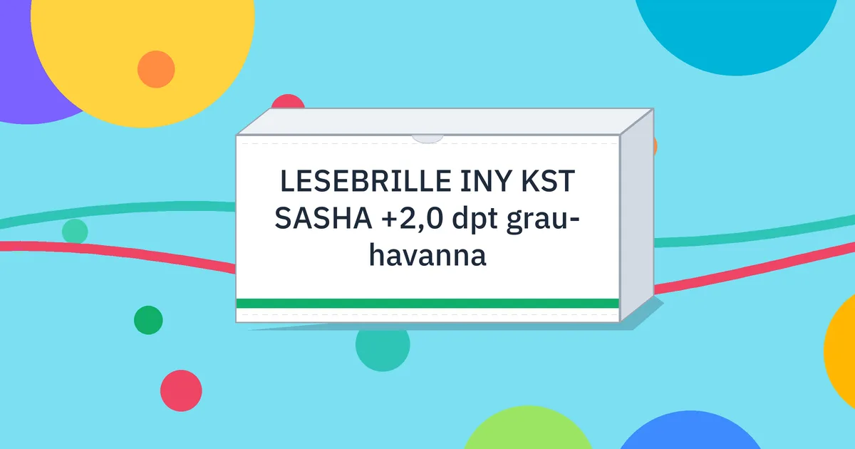 Symbolbild: Packung mit der Aufschrift LESEBRILLE INY KST SASHA +2,0 dpt grau-havanna (PZN 19928590) – Verfügbarkeit und Bezug in Apotheken in Frankfurt am Main
