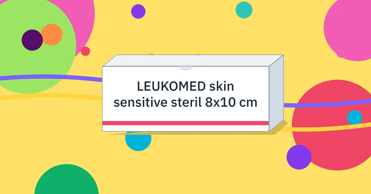 Symbolbild: Packung mit der Aufschrift LEUKOMED skin sensitive steril 8x10 cm (PZN 17410995) – Verfügbarkeit und Bezug in Apotheken in Frankfurt am Main