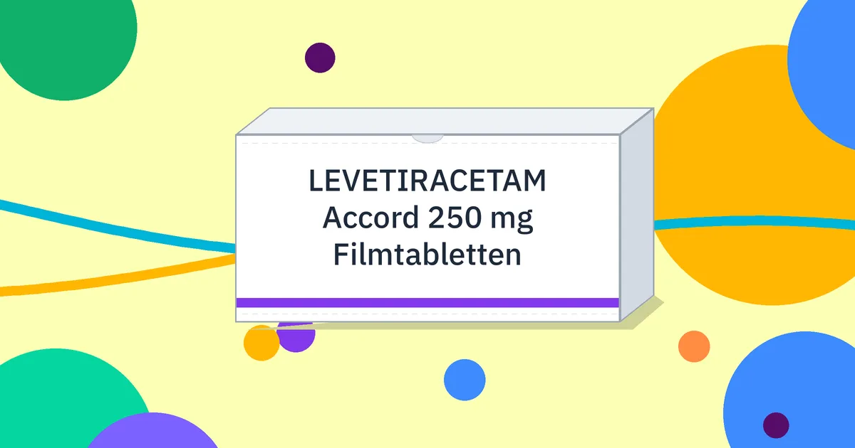 Symbolbild: Packung mit der Aufschrift LEVETIRACETAM Accord 250 mg Filmtabletten (PZN 11178764) – Verfügbarkeit und Bezug in Apotheken in Frankfurt am Main