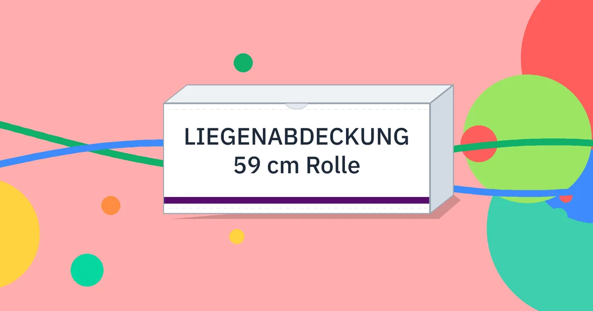 Symbolbild: Packung mit der Aufschrift LIEGENABDECKUNG 59 cm Rolle (PZN 16214861) – Verfügbarkeit und Bezug in Apotheken in Frankfurt am Main