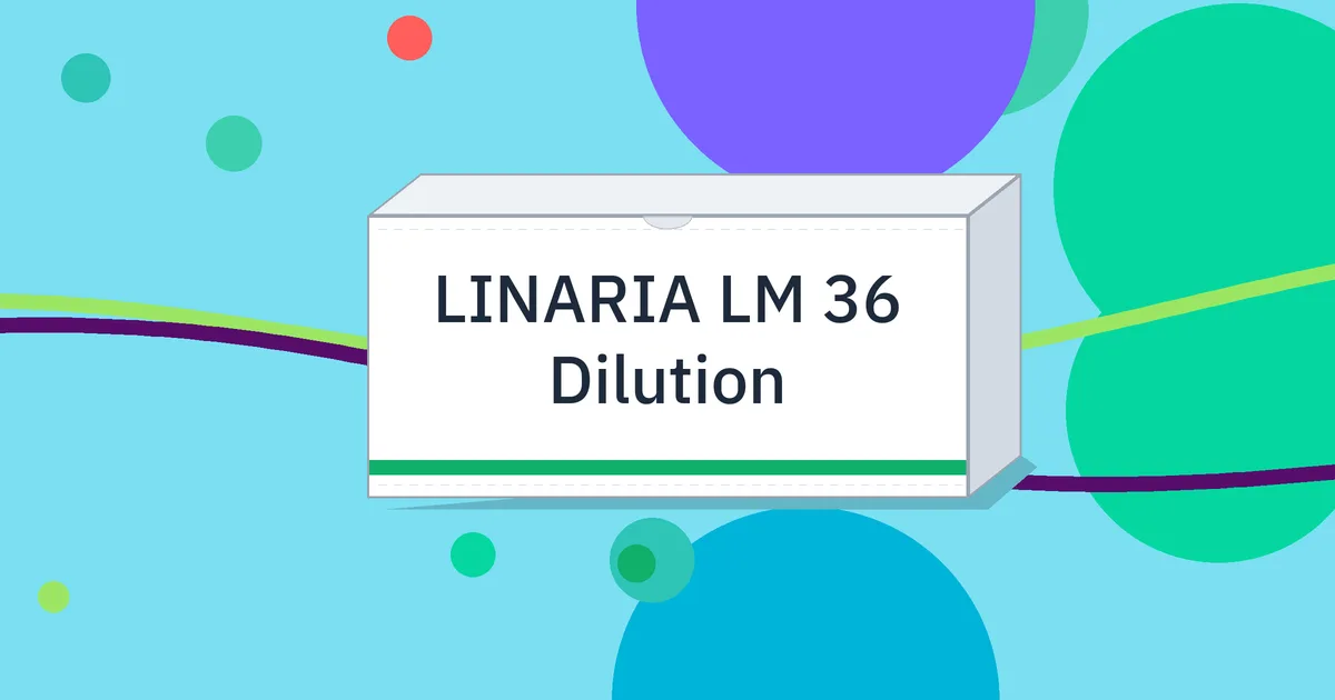 Symbolbild: Packung mit der Aufschrift LINARIA LM 36 Dilution (PZN 13529392) – Verfügbarkeit und Bezug in Apotheken in Frankfurt am Main
