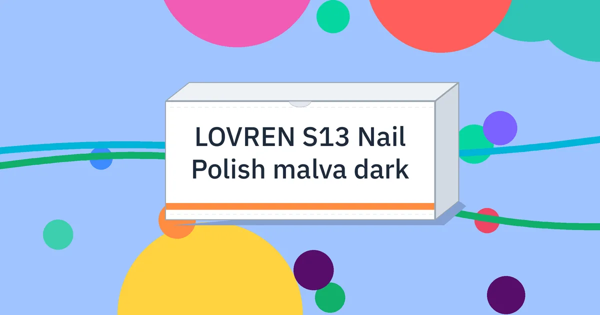 Symbolbild: Packung mit der Aufschrift LOVREN S13 Nail Polish malva dark (PZN 20030776) – Verfügbarkeit und Bezug in Apotheken in Frankfurt am Main