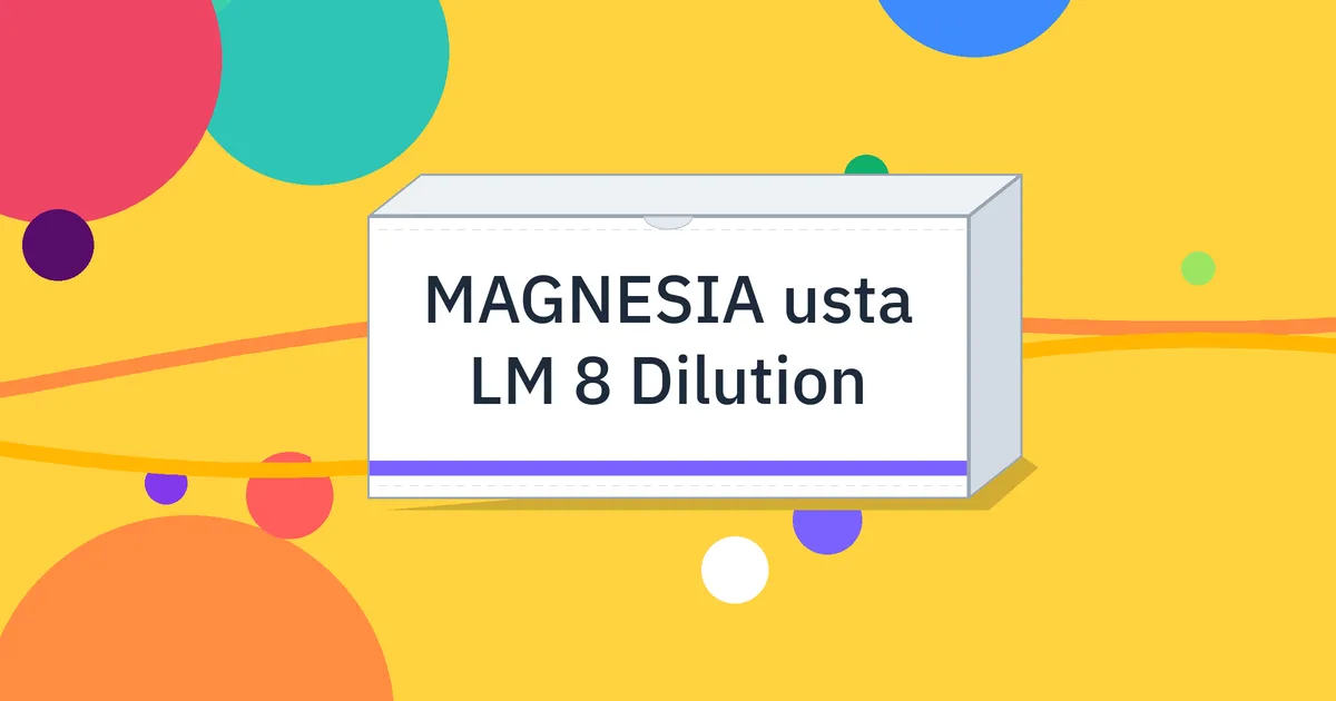 Symbolbild: Packung mit der Aufschrift MAGNESIA usta LM 8 Dilution (PZN 13538899) – Verfügbarkeit und Bezug in Apotheken in Frankfurt am Main