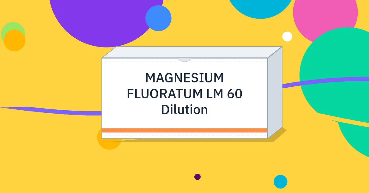 Symbolbild: Packung mit der Aufschrift MAGNESIUM FLUORATUM LM 60 Dilution (PZN 12937700) – Verfügbarkeit und Bezug in Apotheken in Frankfurt am Main