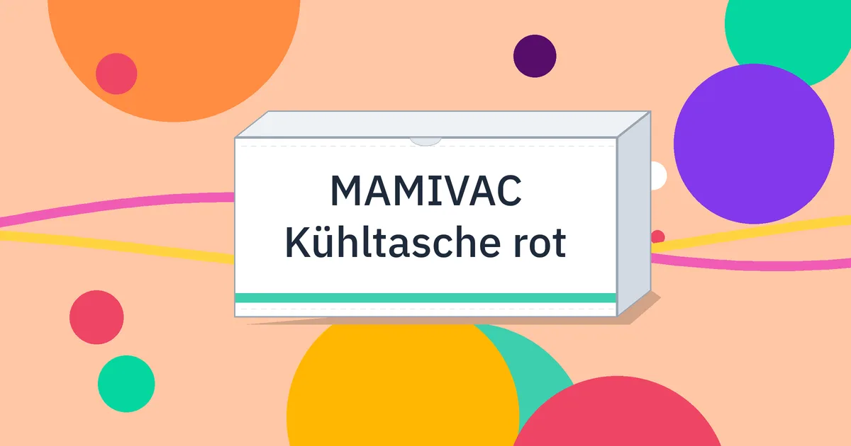 Symbolbild: Packung mit der Aufschrift MAMIVAC Kühltasche rot (PZN 16241964) – Verfügbarkeit und Bezug in Apotheken in Frankfurt am Main