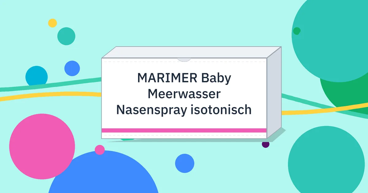 Symbolbild: Packung mit der Aufschrift MARIMER Baby Meerwasser Nasenspray isotonisch (PZN 18890804) – Verfügbarkeit und Bezug in Apotheken in Frankfurt am Main