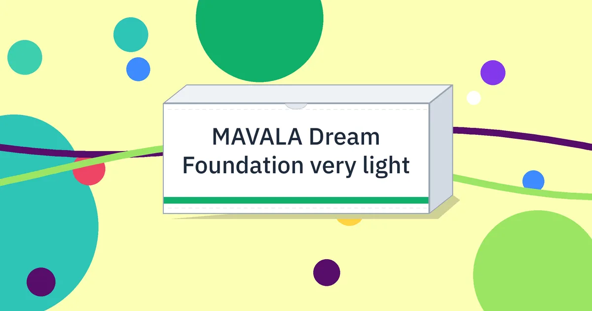 Symbolbild: Packung mit der Aufschrift MAVALA Dream Foundation very light (PZN 20613087) – Verfügbarkeit und Bezug in Apotheken in Frankfurt am Main