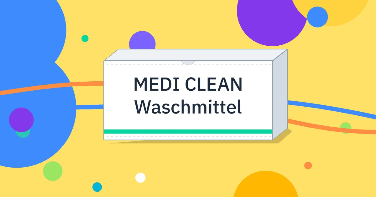 Symbolbild: Packung mit der Aufschrift MEDI CLEAN Waschmittel (PZN 12355903) – Verfügbarkeit und Bezug in Apotheken in Frankfurt am Main