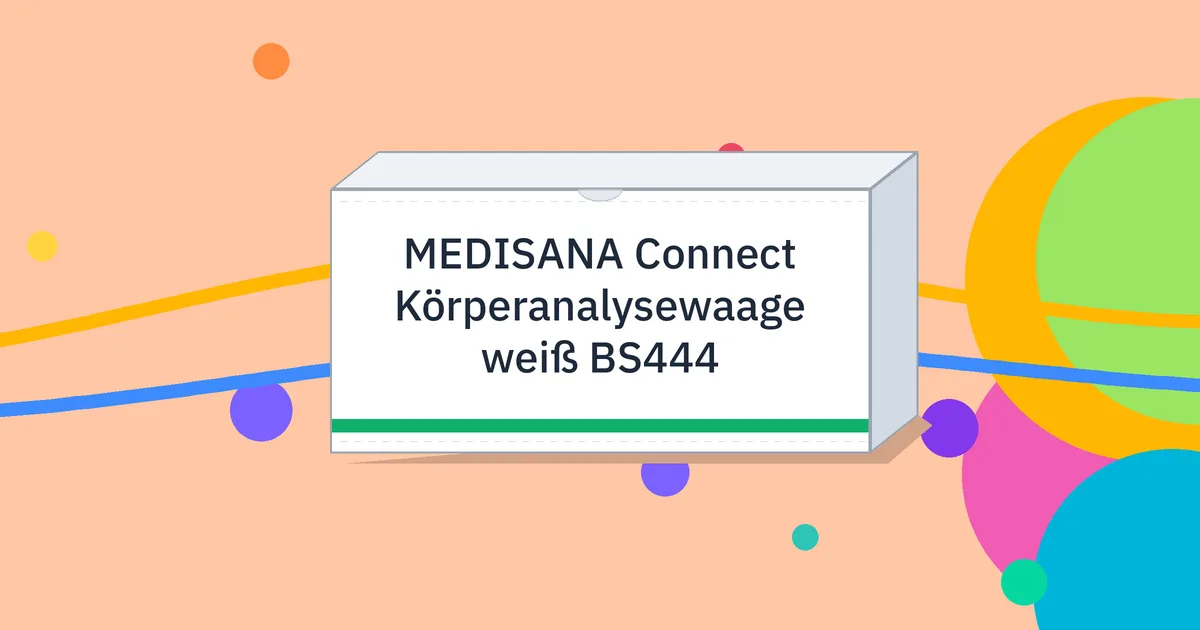 Symbolbild: Packung mit der Aufschrift MEDISANA Connect Körperanalysewaage weiß BS444 (PZN 19269839) – Verfügbarkeit und Bezug in Apotheken in Frankfurt am Main