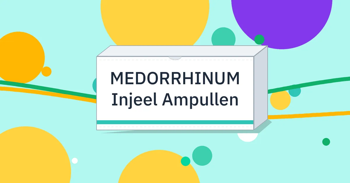 Symbolbild: Packung mit der Aufschrift MEDORRHINUM Injeel Ampullen (PZN 00663769) – Verfügbarkeit und Bezug in Apotheken in Frankfurt am Main