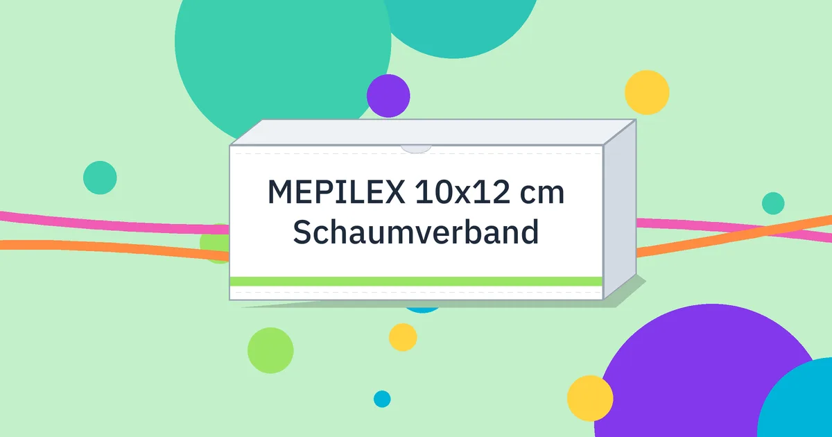 Symbolbild: Packung mit der Aufschrift MEPILEX 10x12 cm Schaumverband (PZN 13364169) – Verfügbarkeit und Bezug in Apotheken in Frankfurt am Main