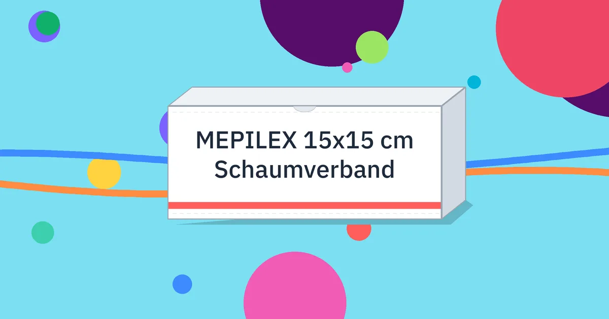 Symbolbild: Packung mit der Aufschrift MEPILEX 15x15 cm Schaumverband (PZN 08909690) – Verfügbarkeit und Bezug in Apotheken in Frankfurt am Main