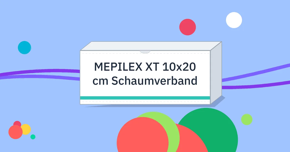 Symbolbild: Packung mit der Aufschrift MEPILEX XT 10x20 cm Schaumverband (PZN 20311989) – Verfügbarkeit und Bezug in Apotheken in Frankfurt am Main