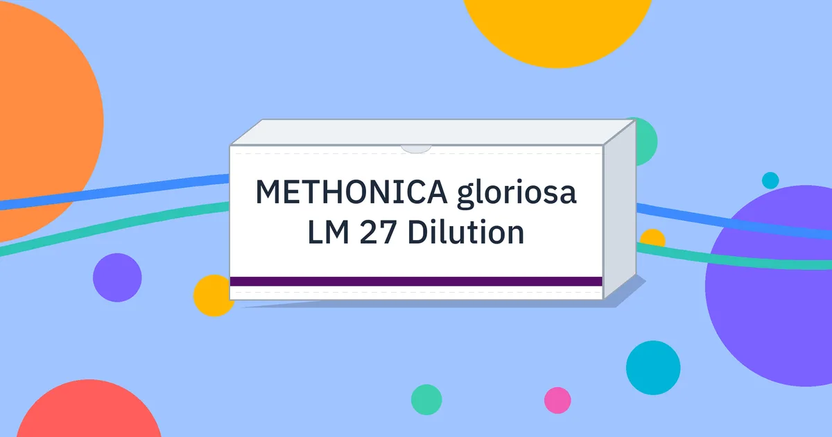 Symbolbild: Packung mit der Aufschrift METHONICA gloriosa LM 27 Dilution (PZN 13606738) – Verfügbarkeit und Bezug in Apotheken in Frankfurt am Main
