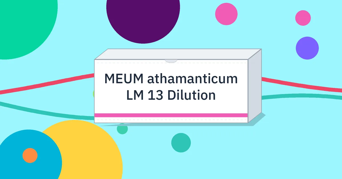 Symbolbild: Packung mit der Aufschrift MEUM athamanticum LM 13 Dilution (PZN 13607488) – Verfügbarkeit und Bezug in Apotheken in Frankfurt am Main
