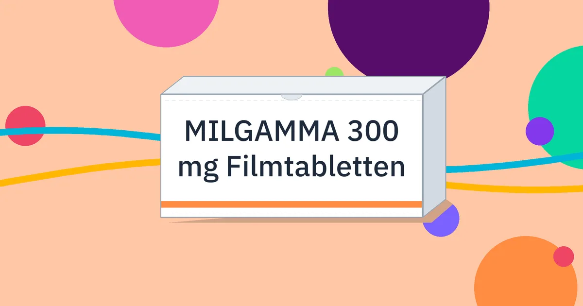 Symbolbild: Packung mit der Aufschrift MILGAMMA 300 mg Filmtabletten (PZN 02913880) – Verfügbarkeit und Bezug in Apotheken in Frankfurt am Main