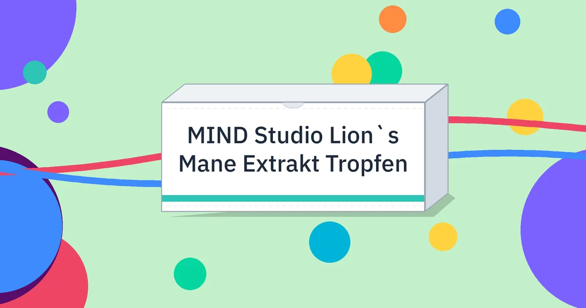 Symbolbild: Packung mit der Aufschrift MIND Studio Lion`s Mane Extrakt Tropfen (PZN 20777587) – Verfügbarkeit und Bezug in Apotheken in Frankfurt am Main