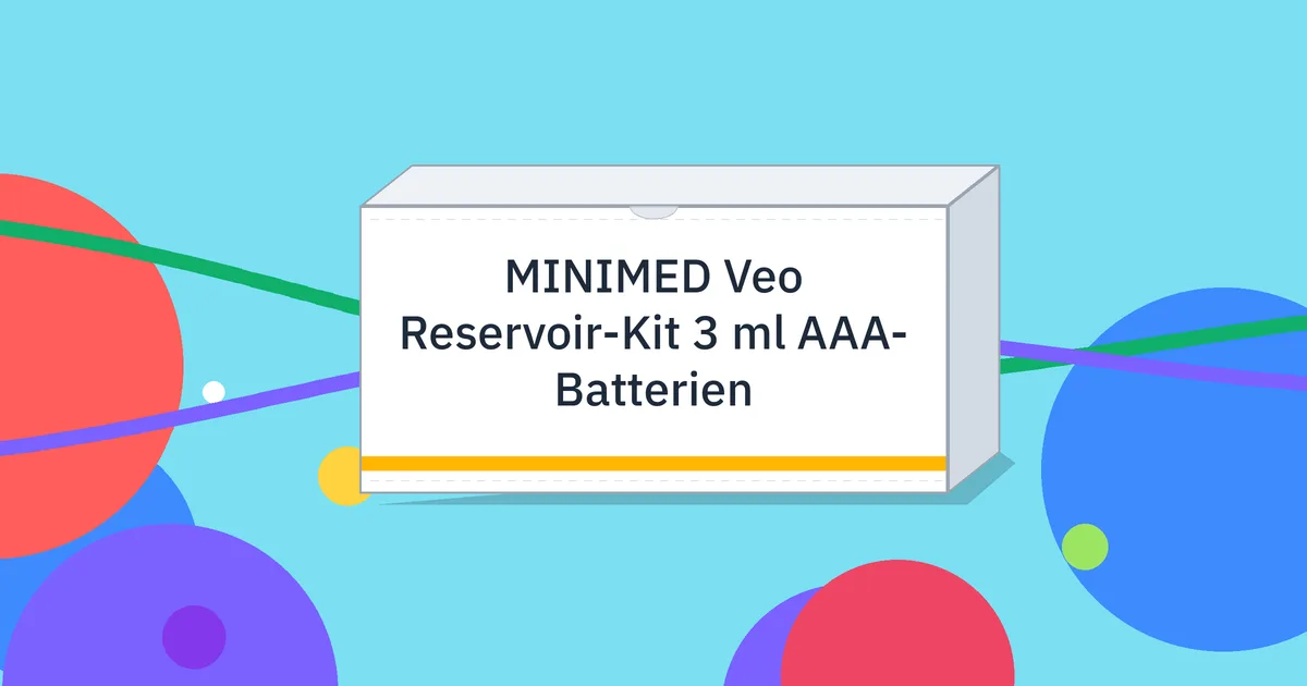 Symbolbild: Packung mit der Aufschrift MINIMED Veo Reservoir-Kit 3 ml AAA-Batterien (PZN 16698037) – Verfügbarkeit und Bezug in Apotheken in Frankfurt am Main