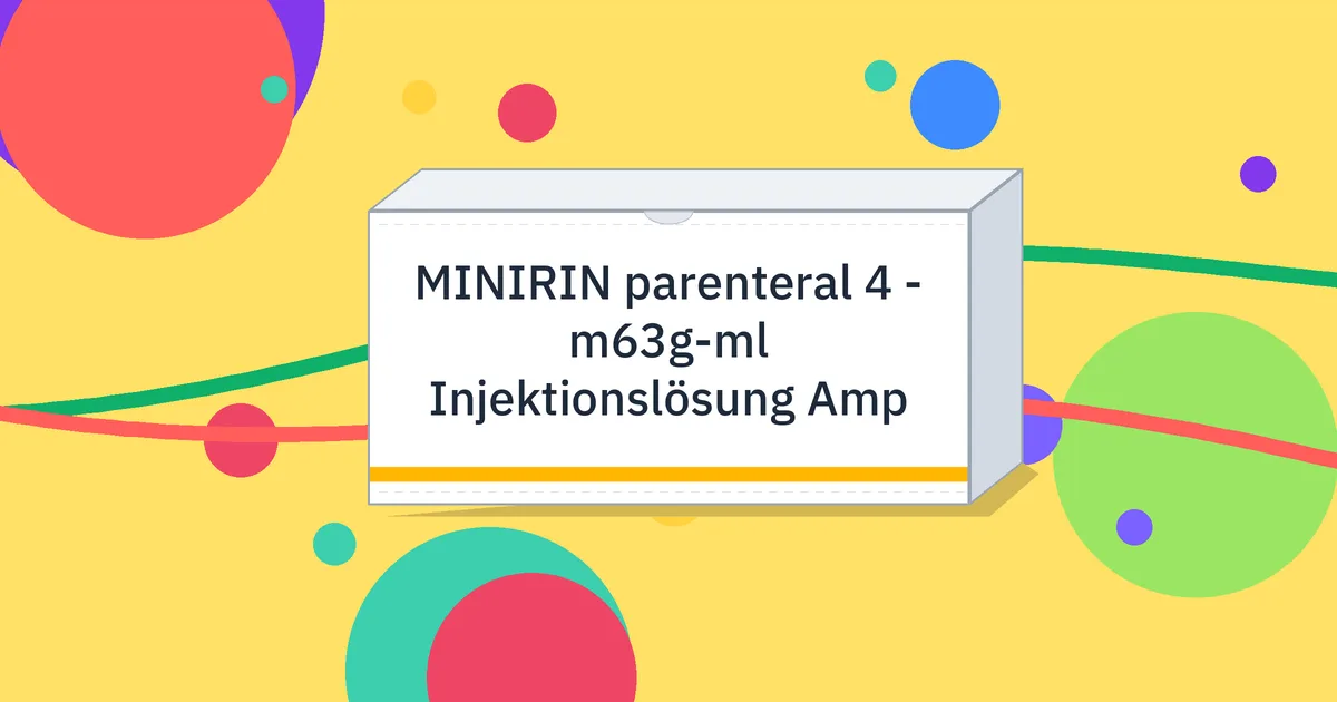 Symbolbild: Packung mit der Aufschrift MINIRIN parenteral 4 -m63g-ml Injektionslösung Amp (PZN 18906072) – Verfügbarkeit und Bezug in Apotheken in Frankfurt am Main