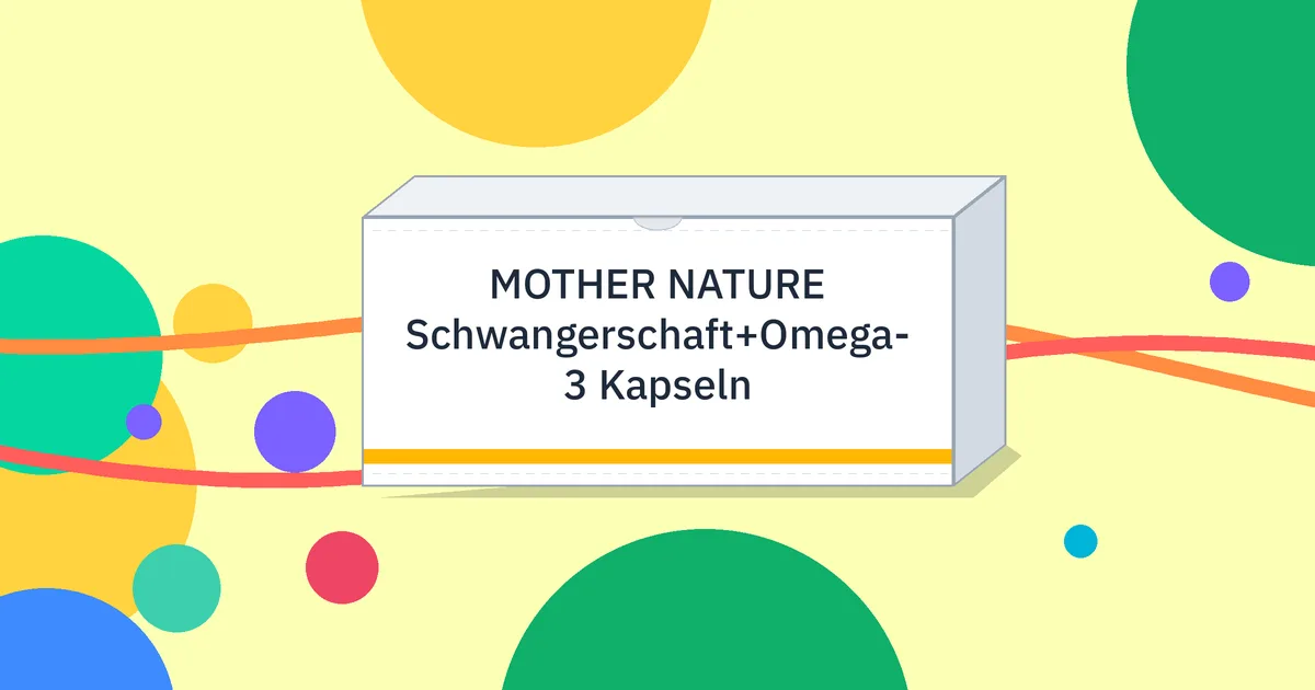 Symbolbild: Packung mit der Aufschrift MOTHER NATURE Schwangerschaft+Omega-3 Kapseln (PZN 18679653) – Verfügbarkeit und Bezug in Apotheken in Frankfurt am Main