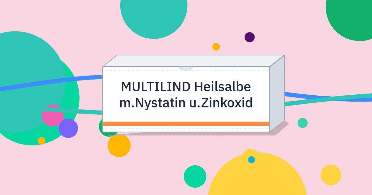 Symbolbild: Packung mit der Aufschrift MULTILIND Heilsalbe m.Nystatin u.Zinkoxid (PZN 19373689) – Verfügbarkeit und Bezug in Apotheken in Frankfurt am Main
