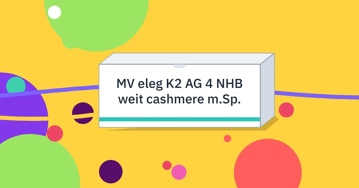 Symbolbild: Packung mit der Aufschrift MV eleg K2 AG 4 NHB weit cashmere m.Sp. (PZN 15728316) – Verfügbarkeit und Bezug in Apotheken in Frankfurt am Main
