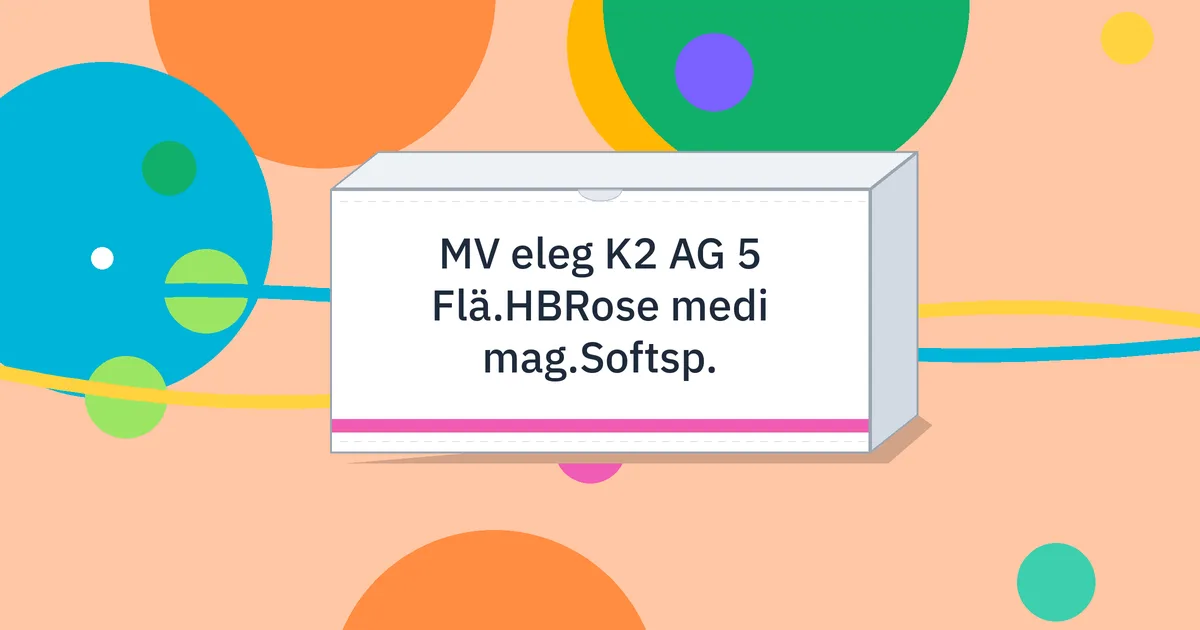 Symbolbild: Packung mit der Aufschrift MV eleg K2 AG 5 Flä.HBRose medi mag.Softsp. (PZN 15718275) – Verfügbarkeit und Bezug in Apotheken in Frankfurt am Main