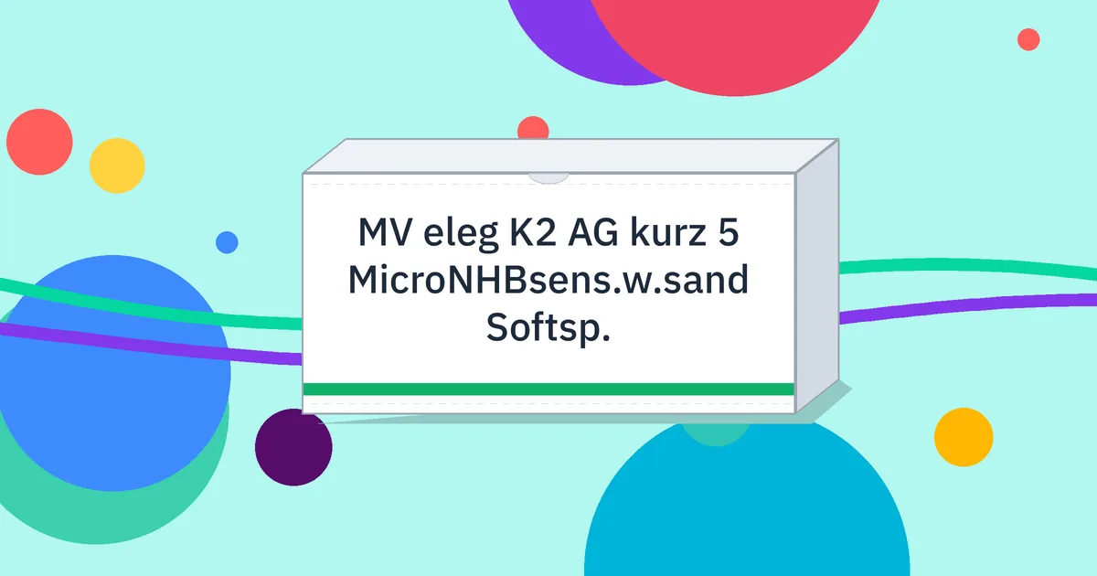Symbolbild: Packung mit der Aufschrift MV eleg K2 AG kurz 5 MicroNHBsens.w.sand Softsp. (PZN 18927683) – Verfügbarkeit und Bezug in Apotheken in Frankfurt am Main