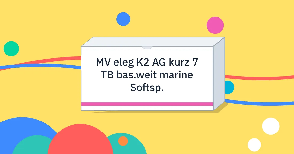 Symbolbild: Packung mit der Aufschrift MV eleg K2 AG kurz 7 TB bas.weit marine Softsp. (PZN 14608739) – Verfügbarkeit und Bezug in Apotheken in Frankfurt am Main