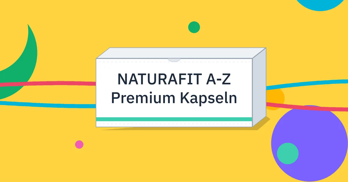 Symbolbild: Packung mit der Aufschrift NATURAFIT A-Z Premium Kapseln (PZN 13704903) – Verfügbarkeit und Bezug in Apotheken in Frankfurt am Main