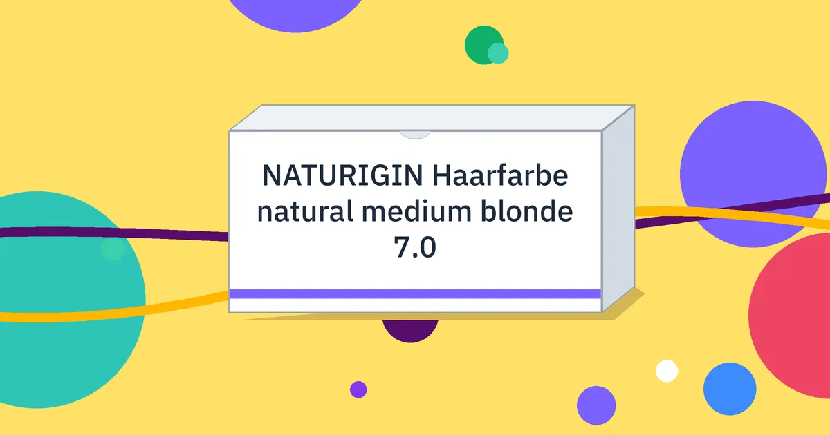 Symbolbild: Packung mit der Aufschrift NATURIGIN Haarfarbe natural medium blonde 7.0 (PZN 18107974) – Verfügbarkeit und Bezug in Apotheken in Frankfurt am Main