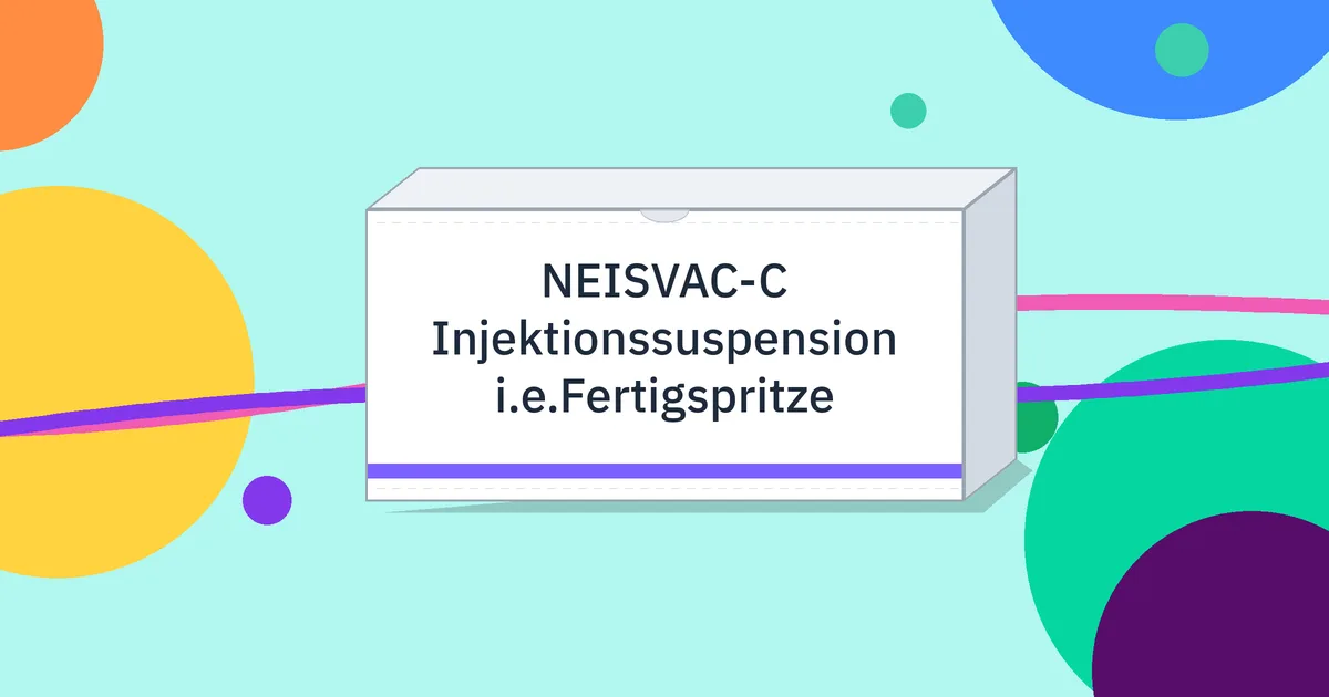 Symbolbild: Packung mit der Aufschrift NEISVAC-C Injektionssuspension i.e.Fertigspritze (PZN 15266229) – Verfügbarkeit und Bezug in Apotheken in Frankfurt am Main