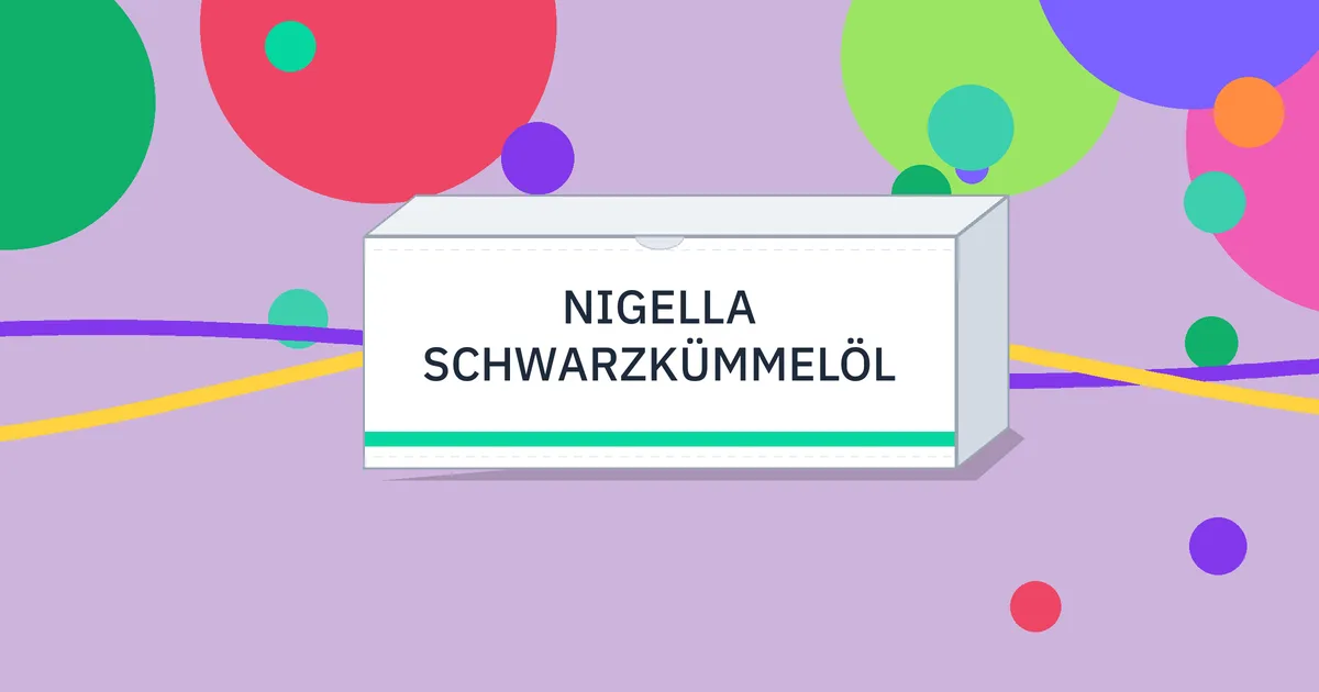 Symbolbild: Packung mit der Aufschrift NIGELLA SCHWARZKÜMMELÖL (PZN 03077204) – Verfügbarkeit und Bezug in Apotheken in Frankfurt am Main