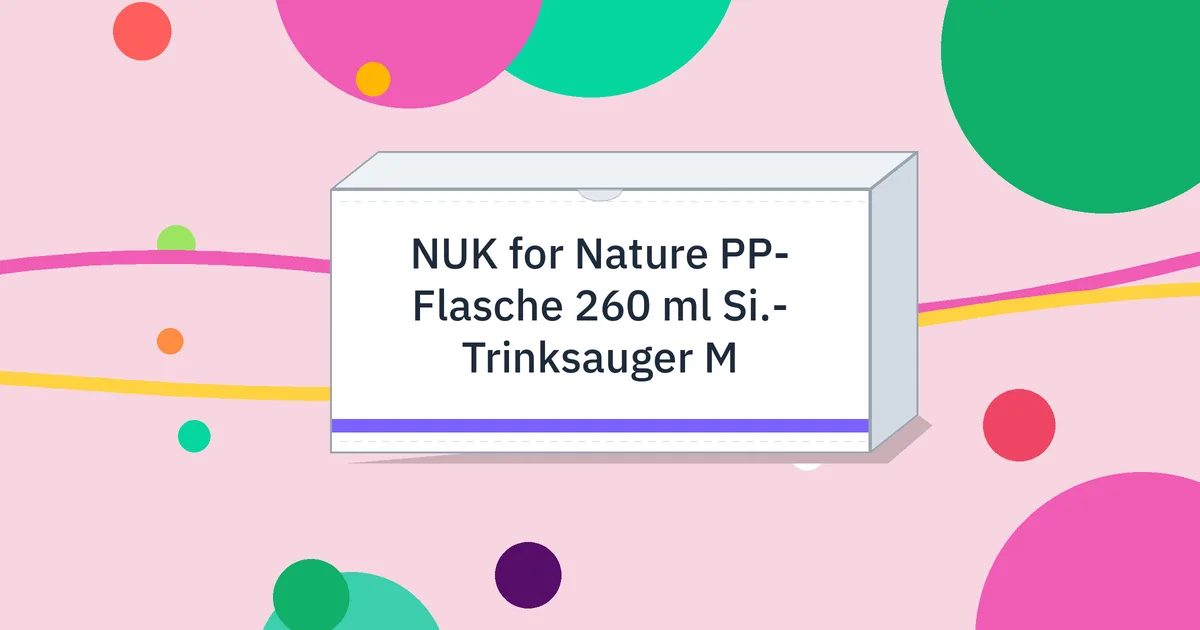 Symbolbild: Packung mit der Aufschrift NUK for Nature PP-Flasche 260 ml Si.-Trinksauger M (PZN 18095165) – Verfügbarkeit und Bezug in Apotheken in Frankfurt am Main