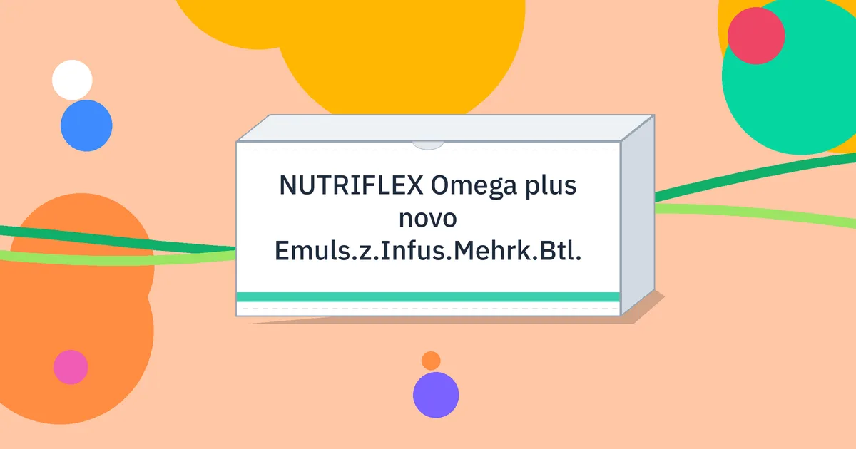 Symbolbild: Packung mit der Aufschrift NUTRIFLEX Omega plus novo Emuls.z.Infus.Mehrk.Btl. (PZN 13872351) – Verfügbarkeit und Bezug in Apotheken in Frankfurt am Main