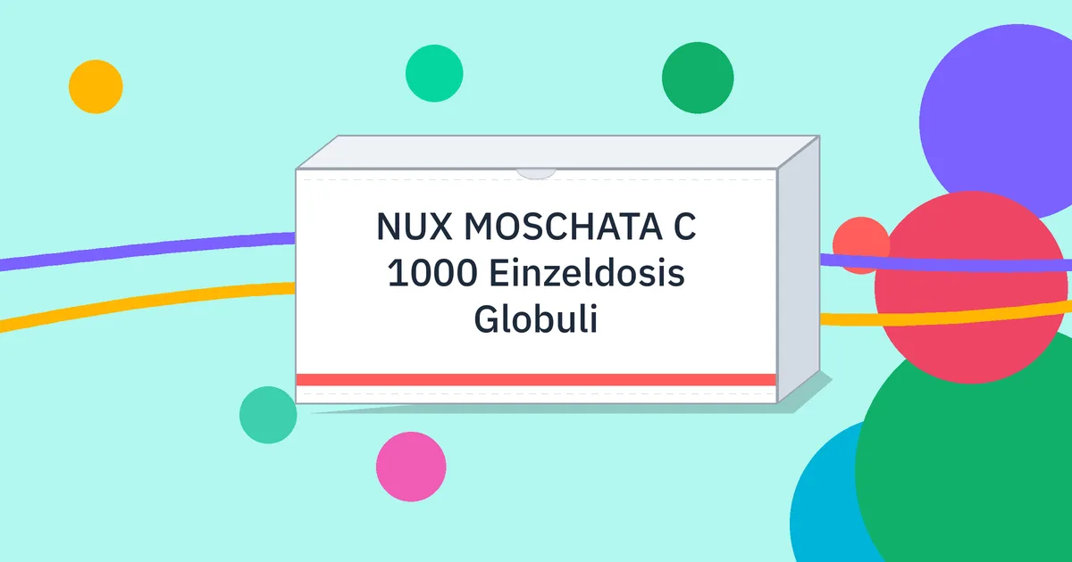 Symbolbild: Packung mit der Aufschrift NUX MOSCHATA C 1000 Einzeldosis Globuli (PZN 03034560) – Verfügbarkeit und Bezug in Apotheken in Frankfurt am Main
