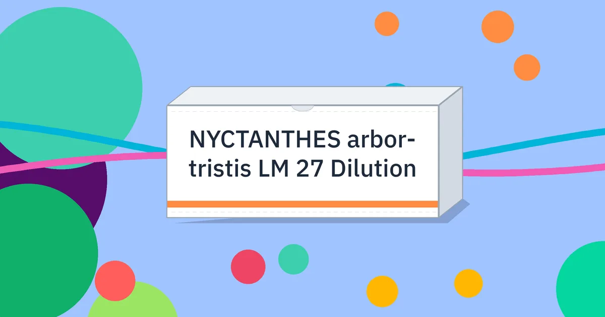 Symbolbild: Packung mit der Aufschrift NYCTANTHES arbor-tristis LM 27 Dilution (PZN 13621175) – Verfügbarkeit und Bezug in Apotheken in Frankfurt am Main