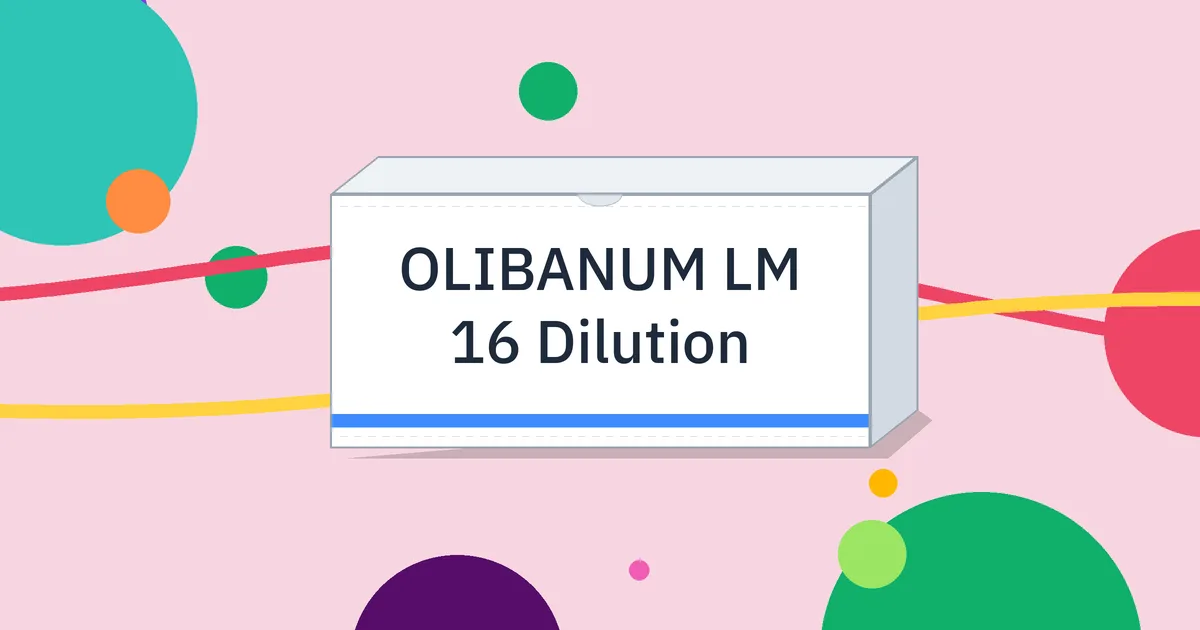 Symbolbild: Packung mit der Aufschrift OLIBANUM LM 16 Dilution (PZN 12971720) – Verfügbarkeit und Bezug in Apotheken in Frankfurt am Main
