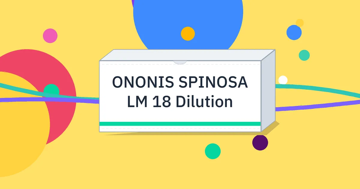 Symbolbild: Packung mit der Aufschrift ONONIS SPINOSA LM 18 Dilution (PZN 13625747) – Verfügbarkeit und Bezug in Apotheken in Frankfurt am Main