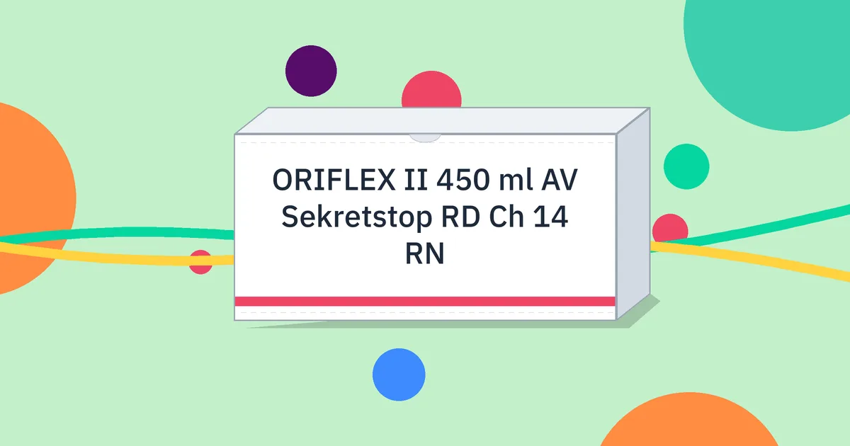 Symbolbild: Packung mit der Aufschrift ORIFLEX II 450 ml AV Sekretstop RD Ch 14 RN (PZN 17485154) – Verfügbarkeit und Bezug in Apotheken in Frankfurt am Main