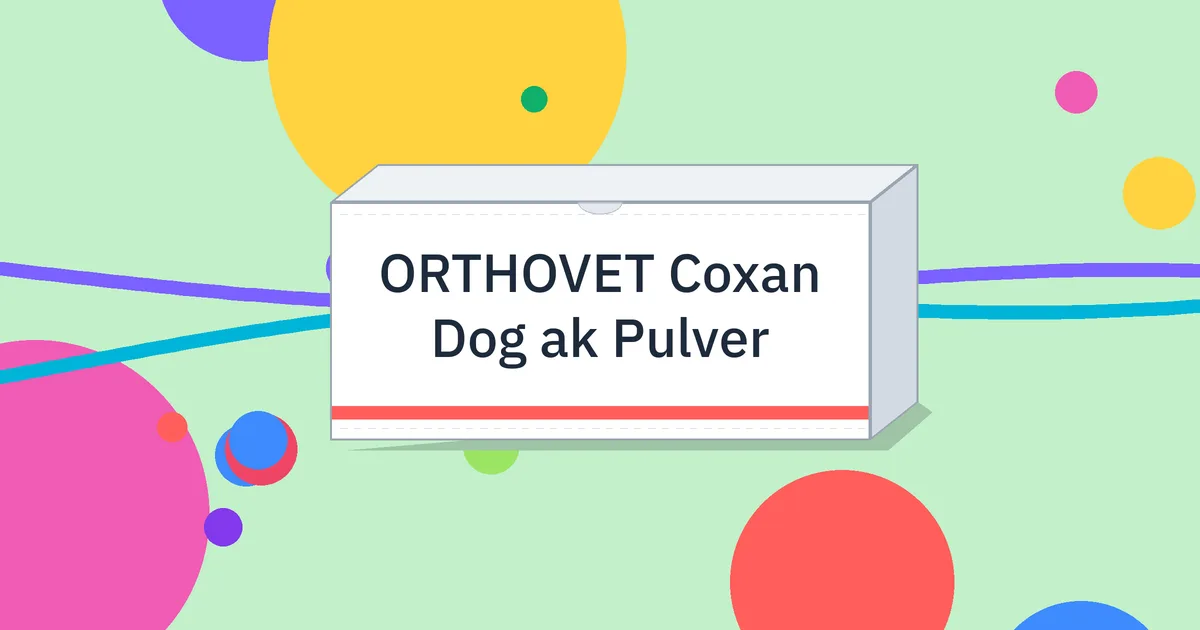 Symbolbild: Packung mit der Aufschrift ORTHOVET Coxan Dog ak Pulver (PZN 14320056) – Verfügbarkeit und Bezug in Apotheken in Frankfurt am Main