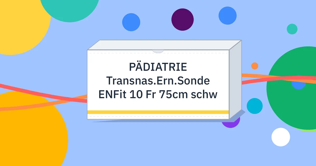 Symbolbild: Packung mit der Aufschrift PÄDIATRIE Transnas.Ern.Sonde ENFit 10 Fr 75cm schw (PZN 19996781) – Verfügbarkeit und Bezug in Apotheken in Frankfurt am Main