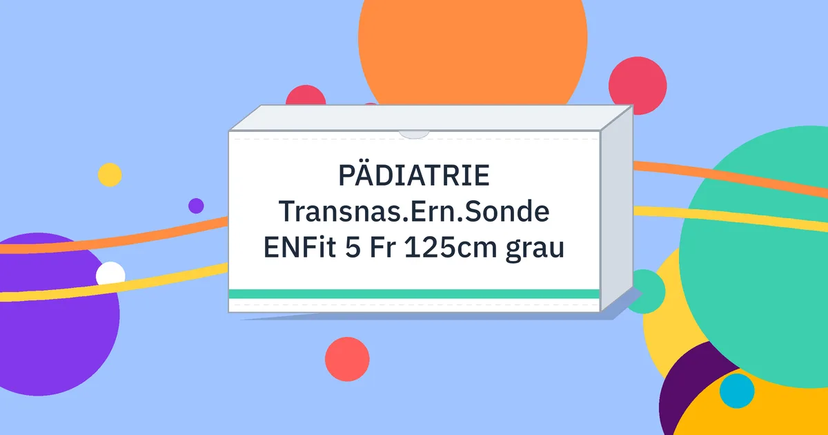 Symbolbild: Packung mit der Aufschrift PÄDIATRIE Transnas.Ern.Sonde ENFit 5 Fr 125cm grau (PZN 19996829) – Verfügbarkeit und Bezug in Apotheken in Frankfurt am Main