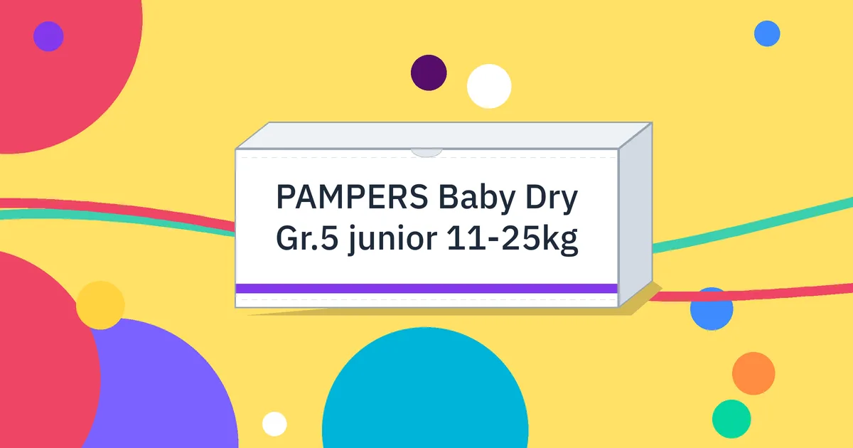 Symbolbild: Packung mit der Aufschrift PAMPERS Baby Dry Gr.5 junior 11-25kg (PZN 07778091) – Verfügbarkeit und Bezug in Apotheken in Frankfurt am Main