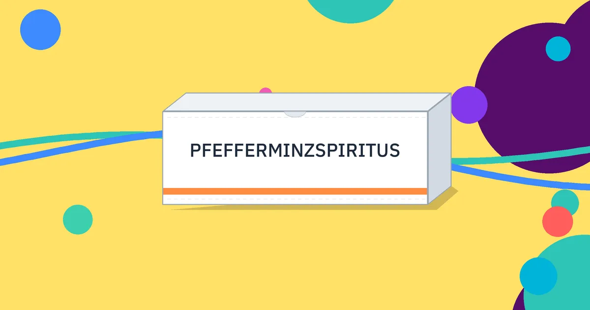 Symbolbild: Packung mit der Aufschrift PFEFFERMINZSPIRITUS (PZN 15237854) – Verfügbarkeit und Bezug in Apotheken in Frankfurt am Main