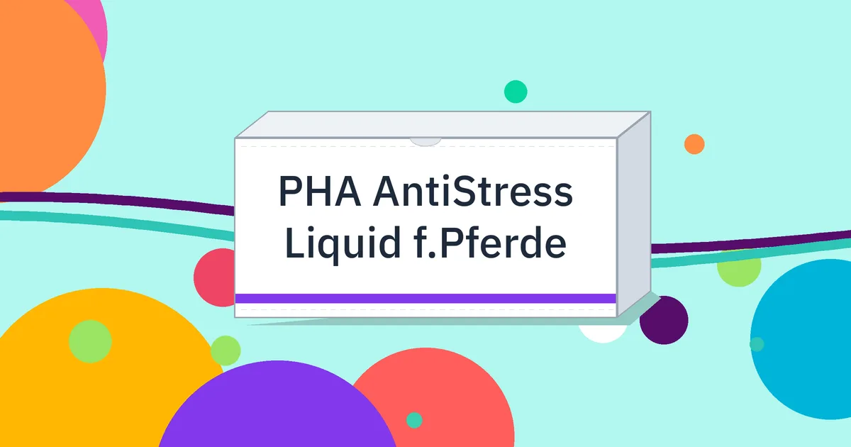 Symbolbild: Packung mit der Aufschrift PHA AntiStress Liquid f.Pferde (PZN 09670908) – Verfügbarkeit und Bezug in Apotheken in Frankfurt am Main