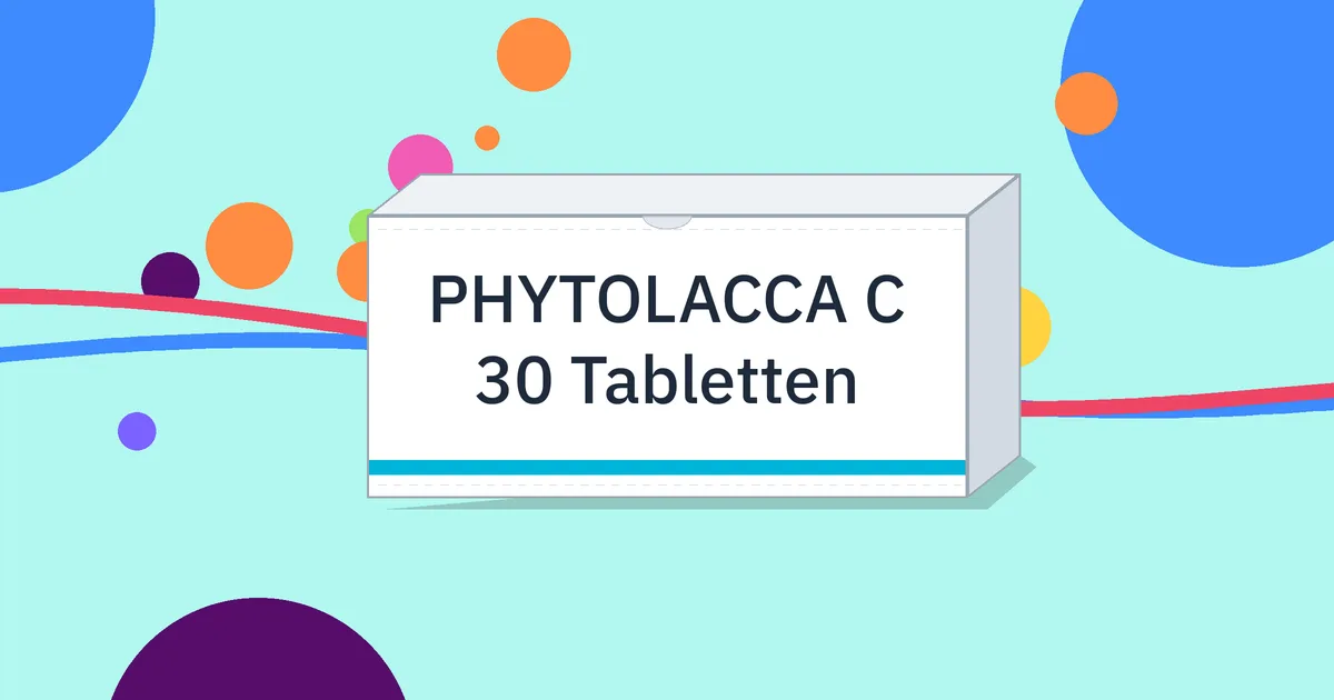 Symbolbild: Packung mit der Aufschrift PHYTOLACCA C 30 Tabletten (PZN 07141784) – Verfügbarkeit und Bezug in Apotheken in Frankfurt am Main