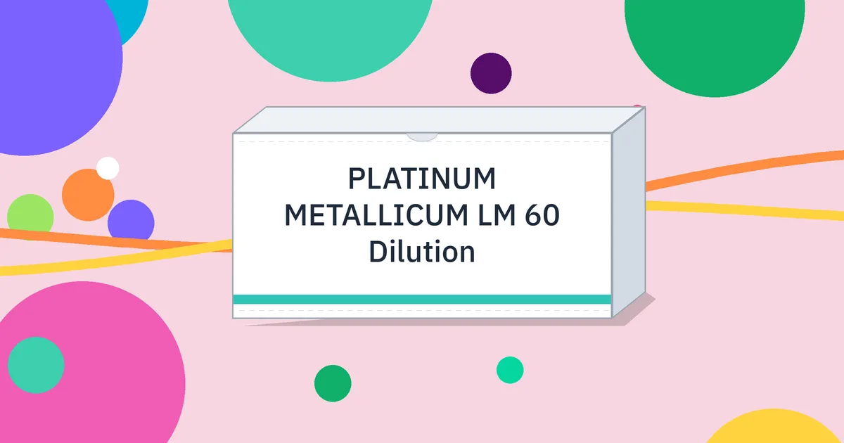 Symbolbild: Packung mit der Aufschrift PLATINUM METALLICUM LM 60 Dilution (PZN 13038599) – Verfügbarkeit und Bezug in Apotheken in Frankfurt am Main