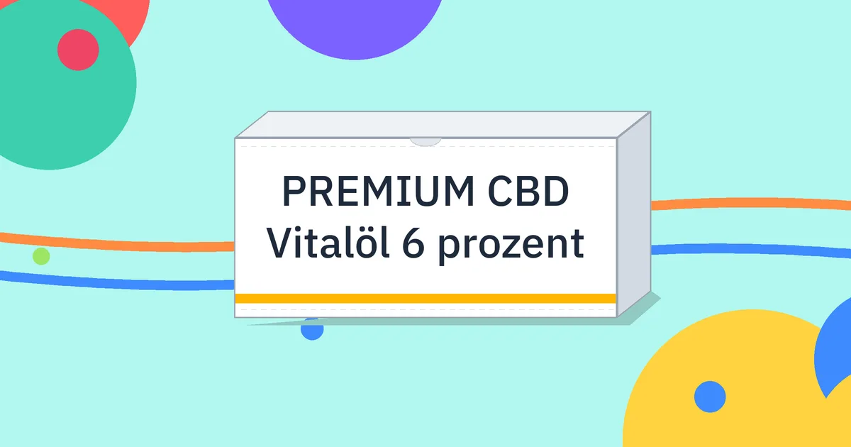Symbolbild: Packung mit der Aufschrift PREMIUM CBD Vitalöl 6 prozent (PZN 16747563) – Verfügbarkeit und Bezug in Apotheken in Frankfurt am Main